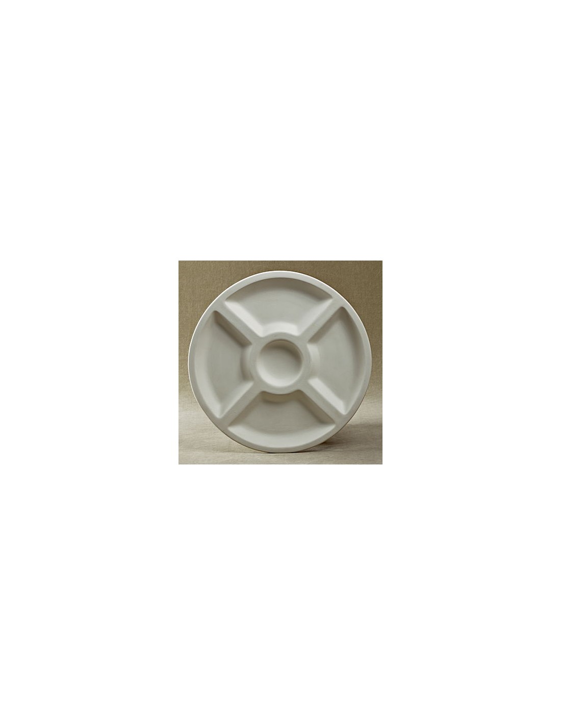 Unglazed Ceramics Chip & Dip 5 section-Bisque -TO PAINT YOURSELF