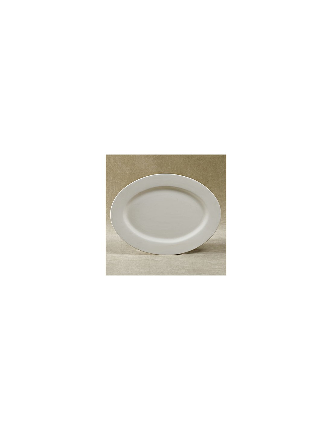 Unglazed Ceramics Oval Rim Plate-Bisque -TO PAINT YOURSELF