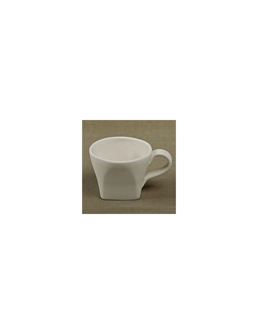 Unglazed Ceramics Tea square cup -Bisque -TO PAINT YOURSELF