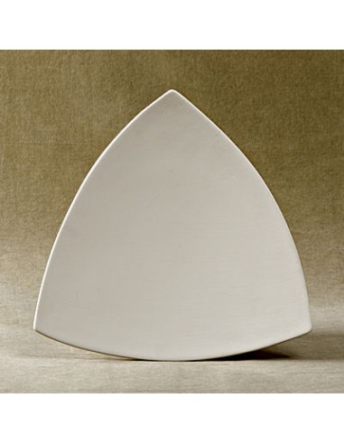 Unglazed Ceramics Triangular Plate -Bisque -TO PAINT YOURSELF