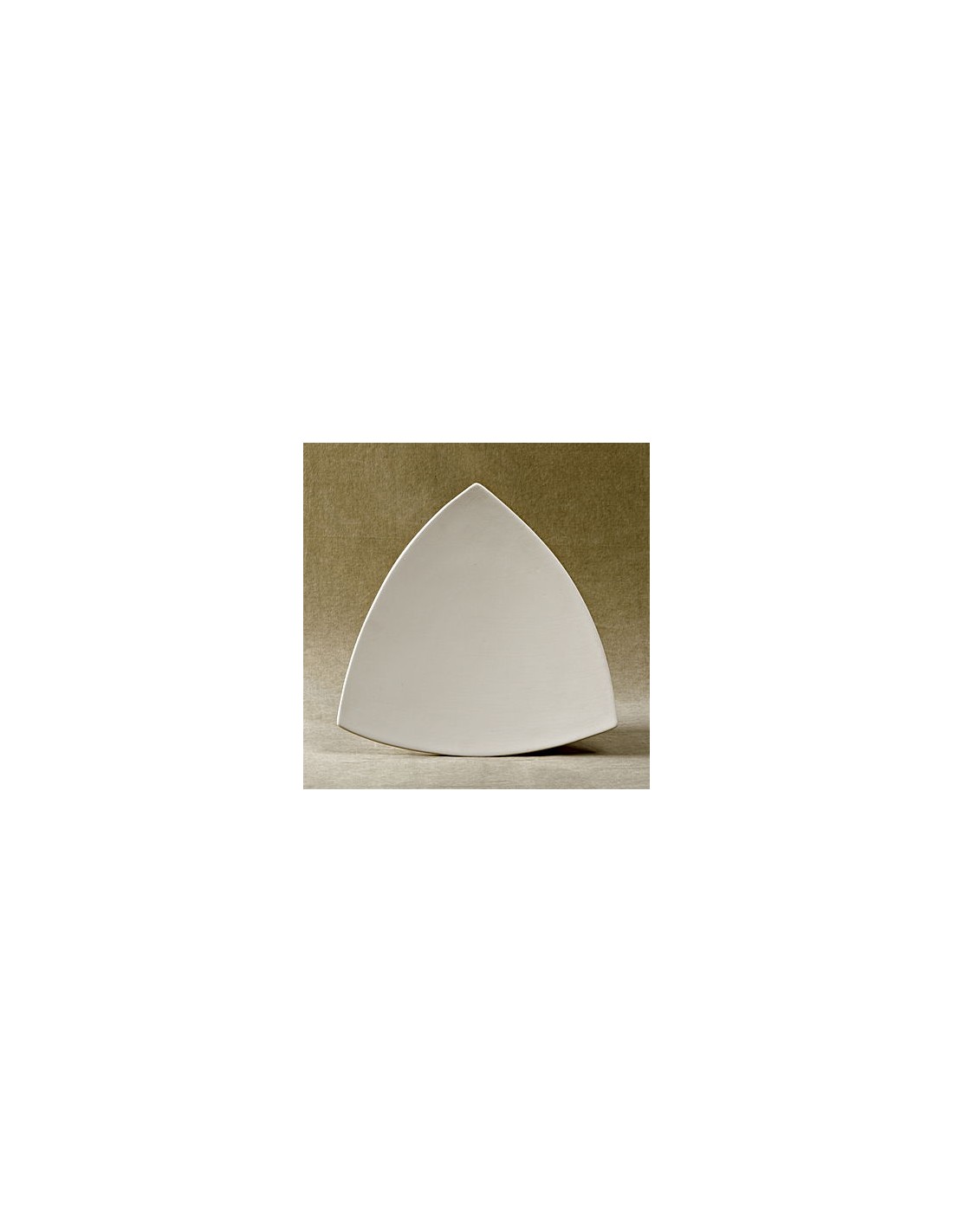 Unglazed Ceramics Triangular Plate -Bisque -TO PAINT YOURSELF