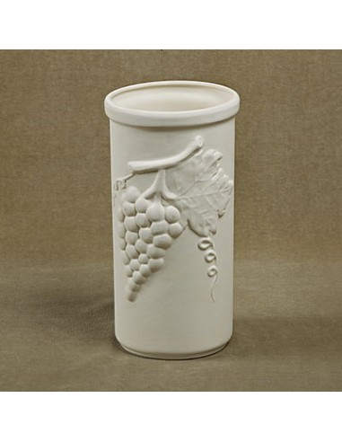 Unglazed Ceramics Grape Wine Cooler-Bisque -TO PAINT YOURSELF