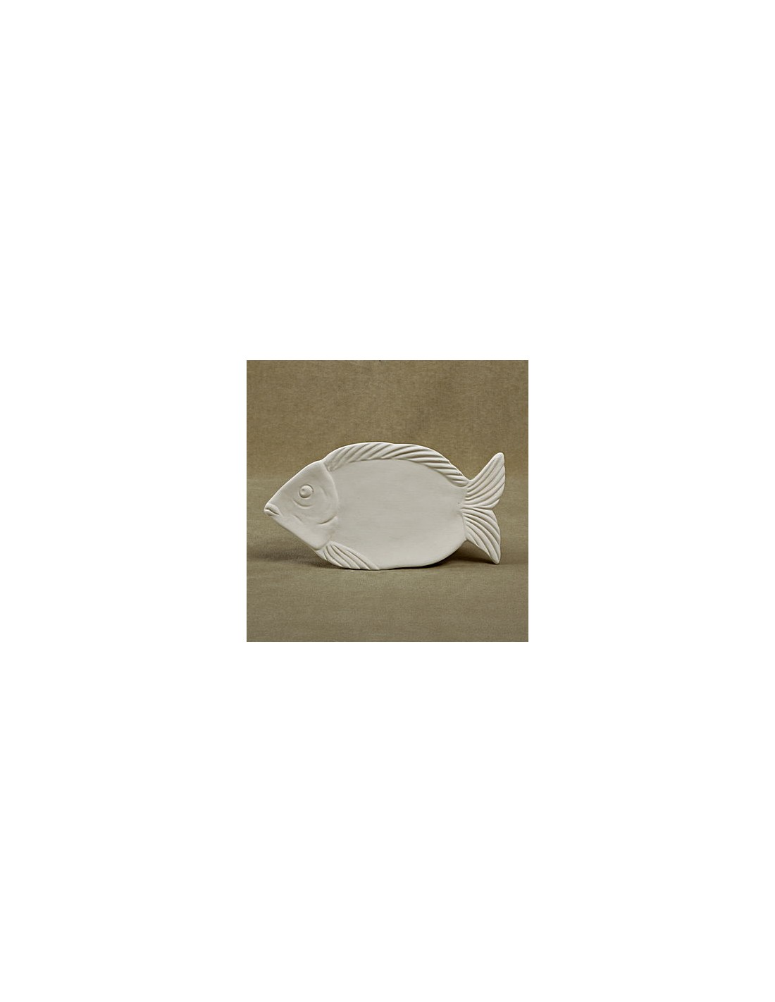 Unglazed Ceramics Fish Spoon Holder-Bisque -TO PAINT YOURSELF