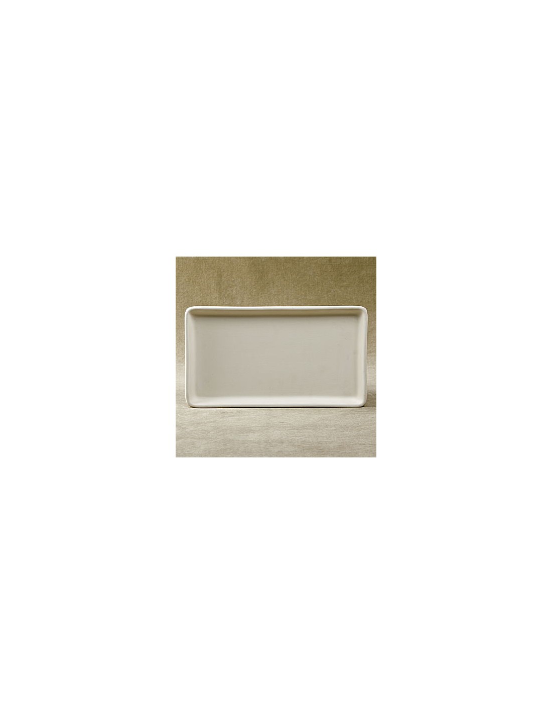 Unglazed Ceramics Rectangular Tray-Bisque -TO PAINT YOURSELF