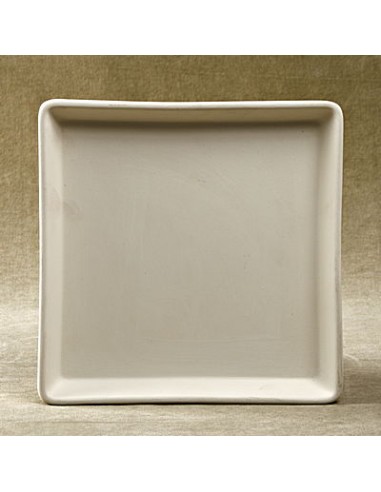 Unglazed Ceramics Square Tray-Bisque -TO PAINT YOURSELF