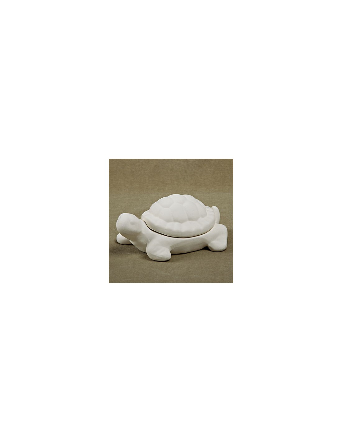 Unglazed Ceramics Turtle Box-Bisque -TO PAINT YOURSELF