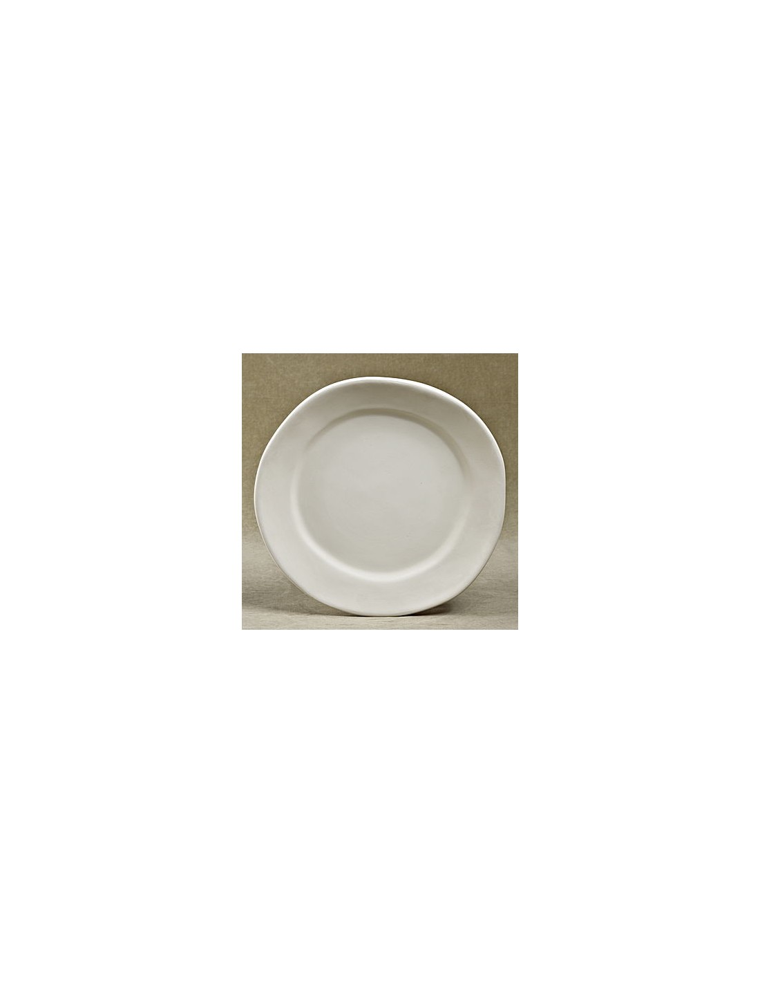 Unglazed Ceramics Irregular Dinner Plate -Bisque -TO PAINT YOURSELF
