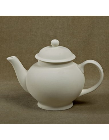 Unglazed Ceramics Teapot x 6 cups-Bisque -TO PAINT YOURSELF