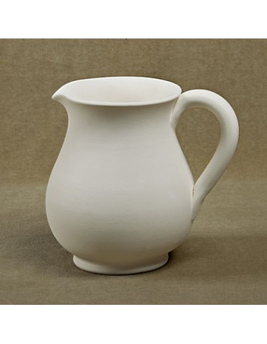 Unglazed Ceramics Pitcher 1 litre -Bisque -TO PAINT YOURSELF