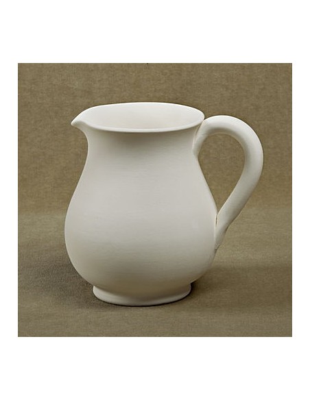 Unglazed Ceramics Pitcher 1 litre -Bisque -TO PAINT YOURSELF